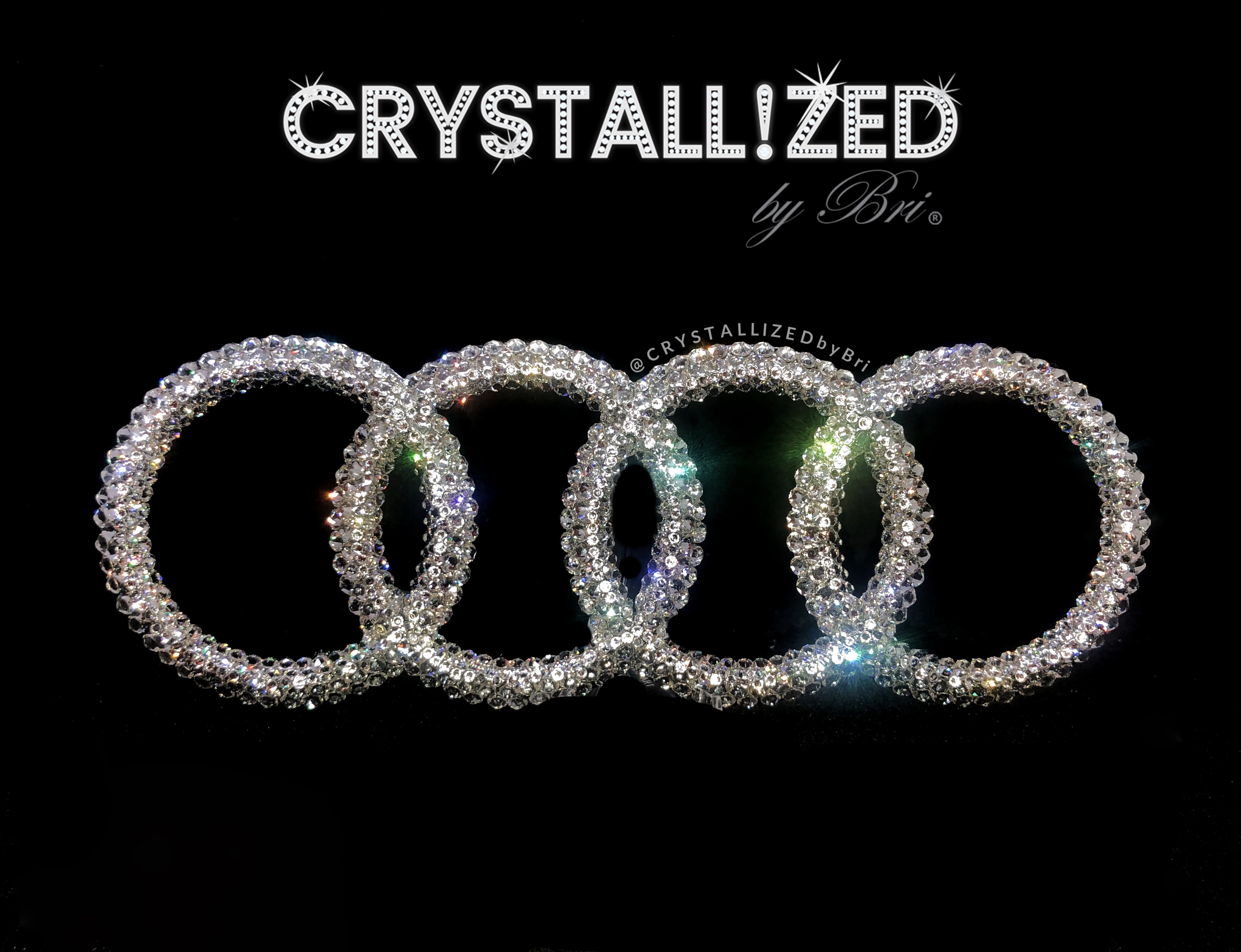 Audi Crystallized Car Emblem Bling Genuine European Crystals Bedazzled | Maker Marketplace