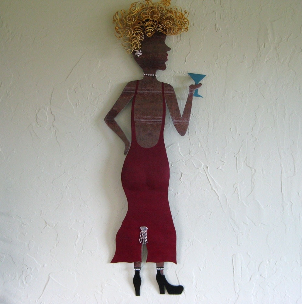 Handmade Upcycled Metal Lady Wall Art Sculpture | Maker Marketplace