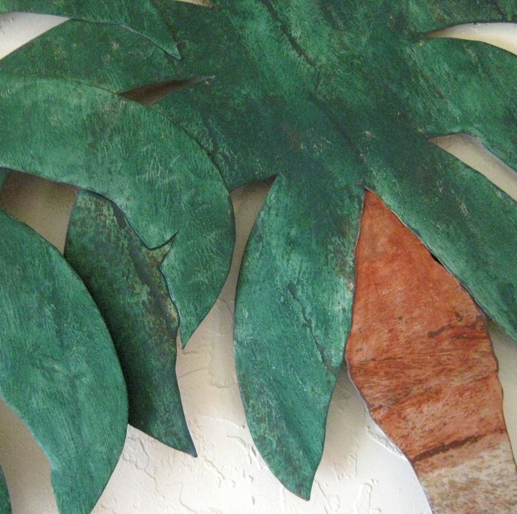 Handmade Upcycled Metal Extra Large Palm Tree Wall Art Decor | Maker ...