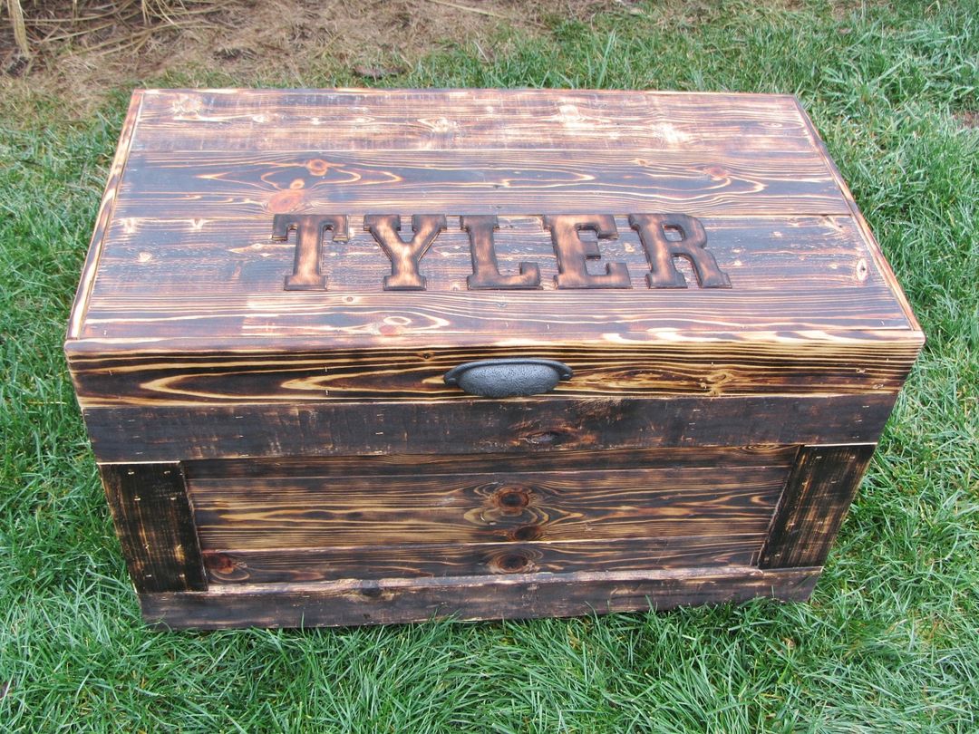 Personalized Wood Chest Large Made From Reclaimed Wood Pallets - Hope ...