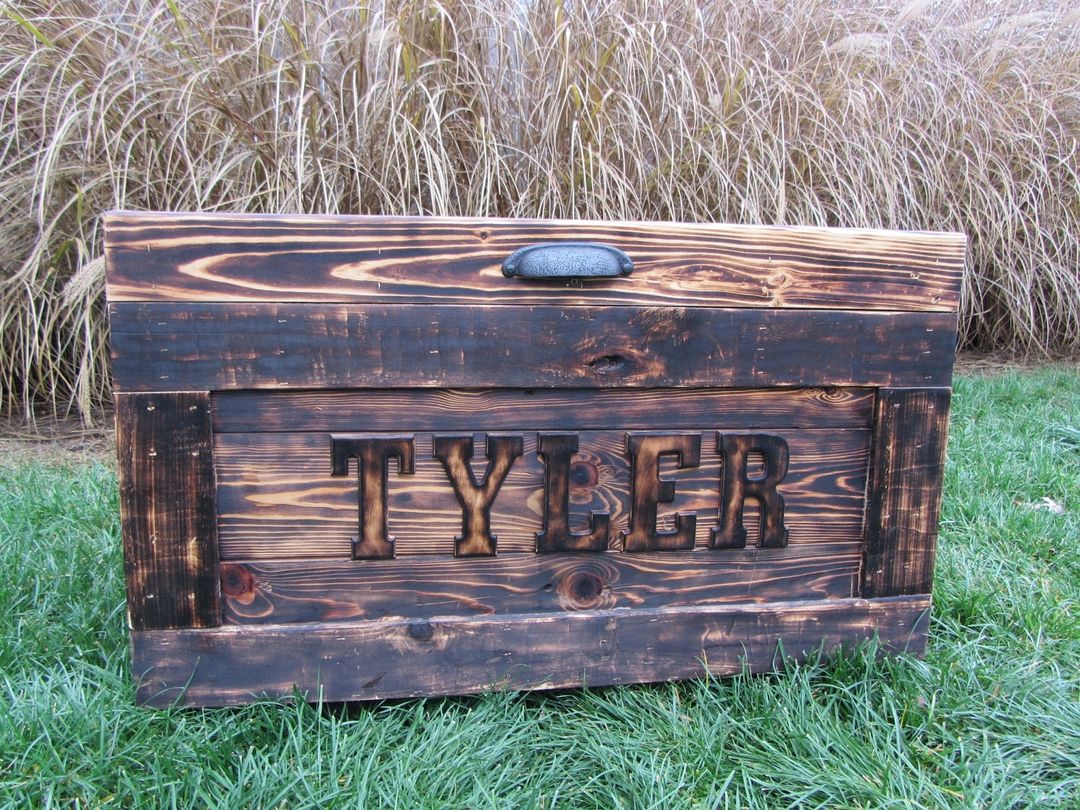 Personalized Wood Chest Large Made From Reclaimed Wood Pallets - Hope ...