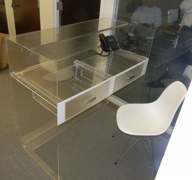 Acrylic Reception Desk - Hand Crafted And Made To Order, Custom Sizing ...