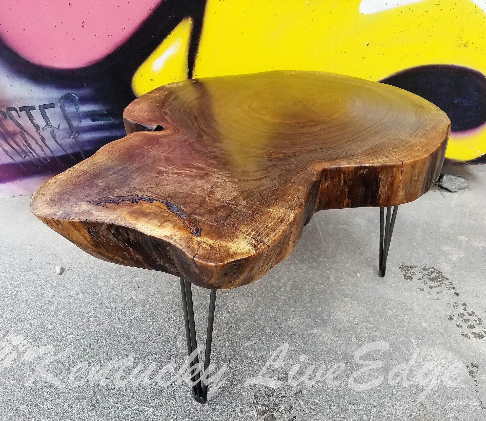 Natural Wood Table- Live Edges- Log Table- Log Furniture- Round Table ...