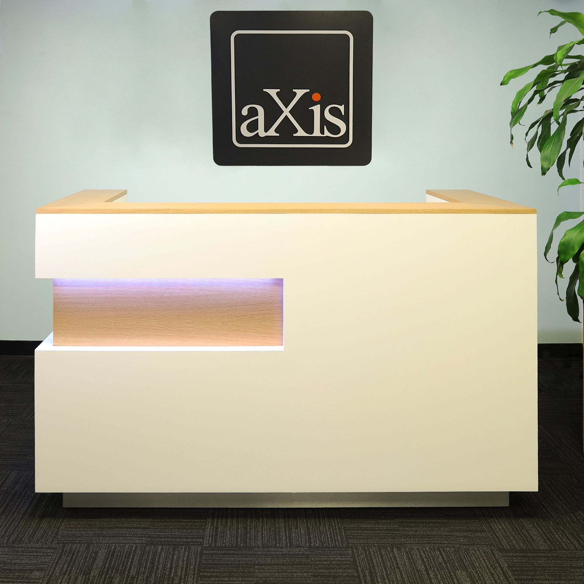 Modern Custom Reception Desk - Manhattan U-Shape Desk | Maker Marketplace