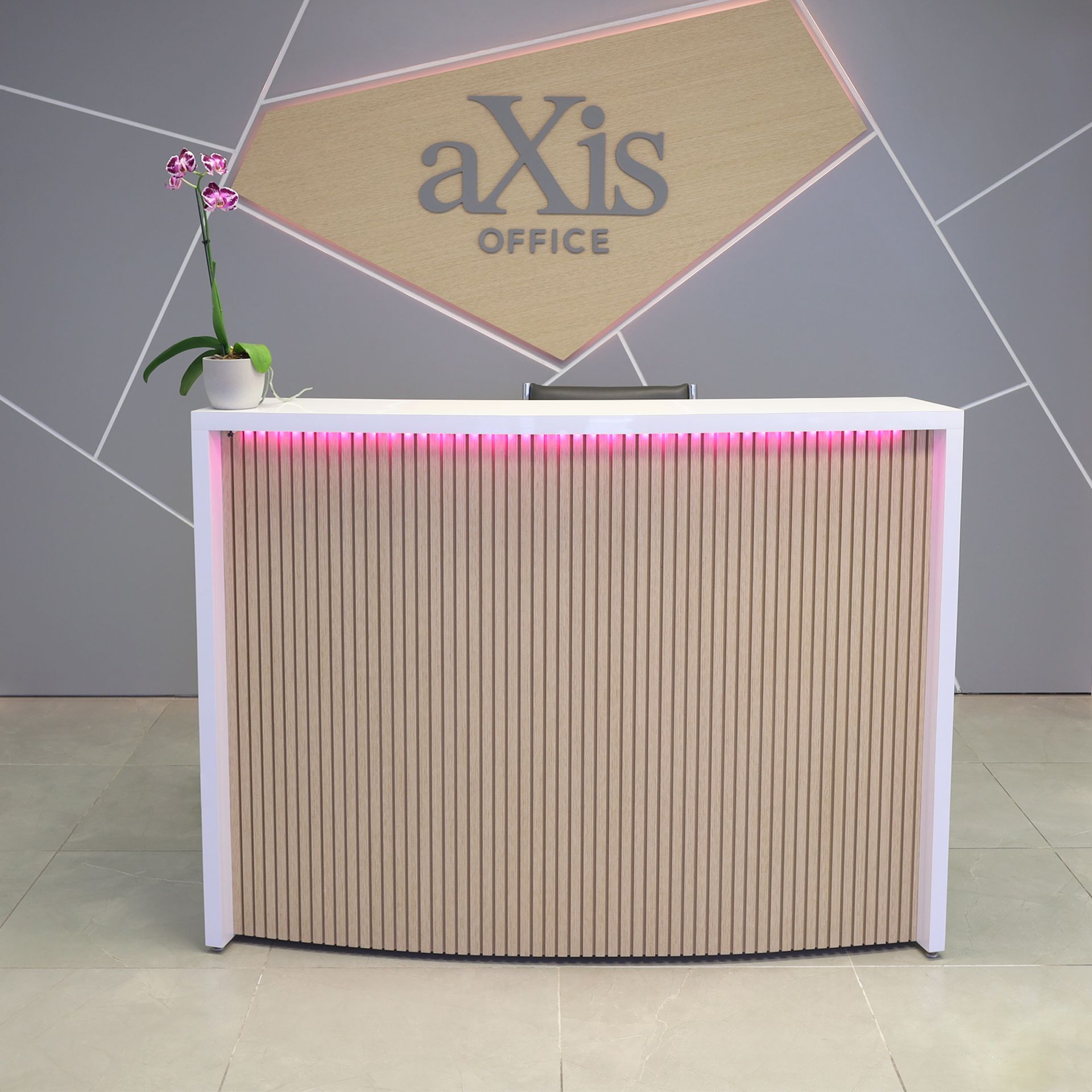 Modern Custom Reception Desk - New York Straight Desk | Maker Marketplace