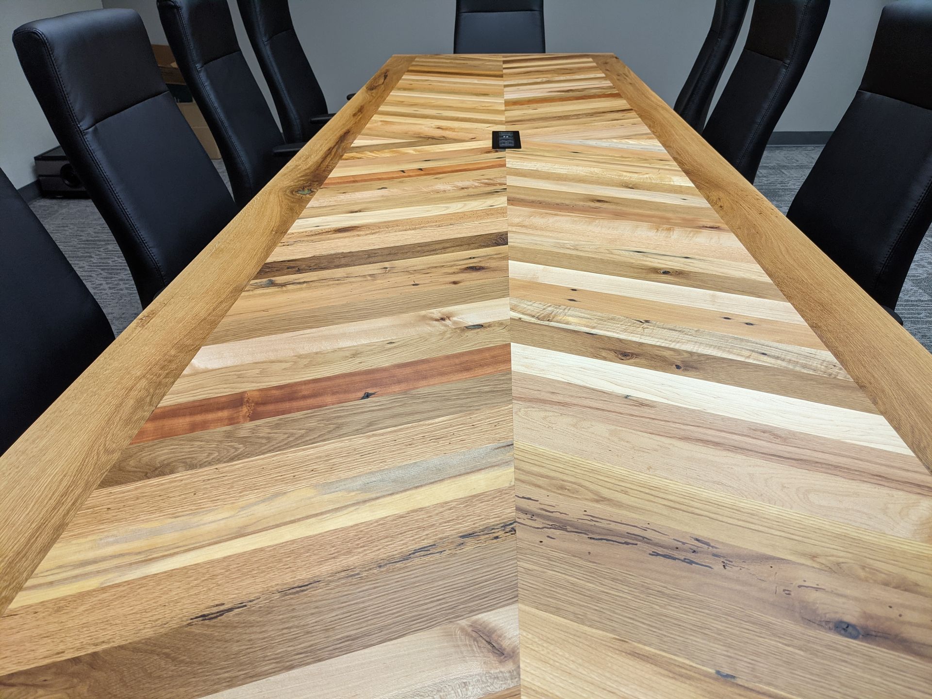 Reclaimed Wood Chevron Conference Table | Maker Marketplace
