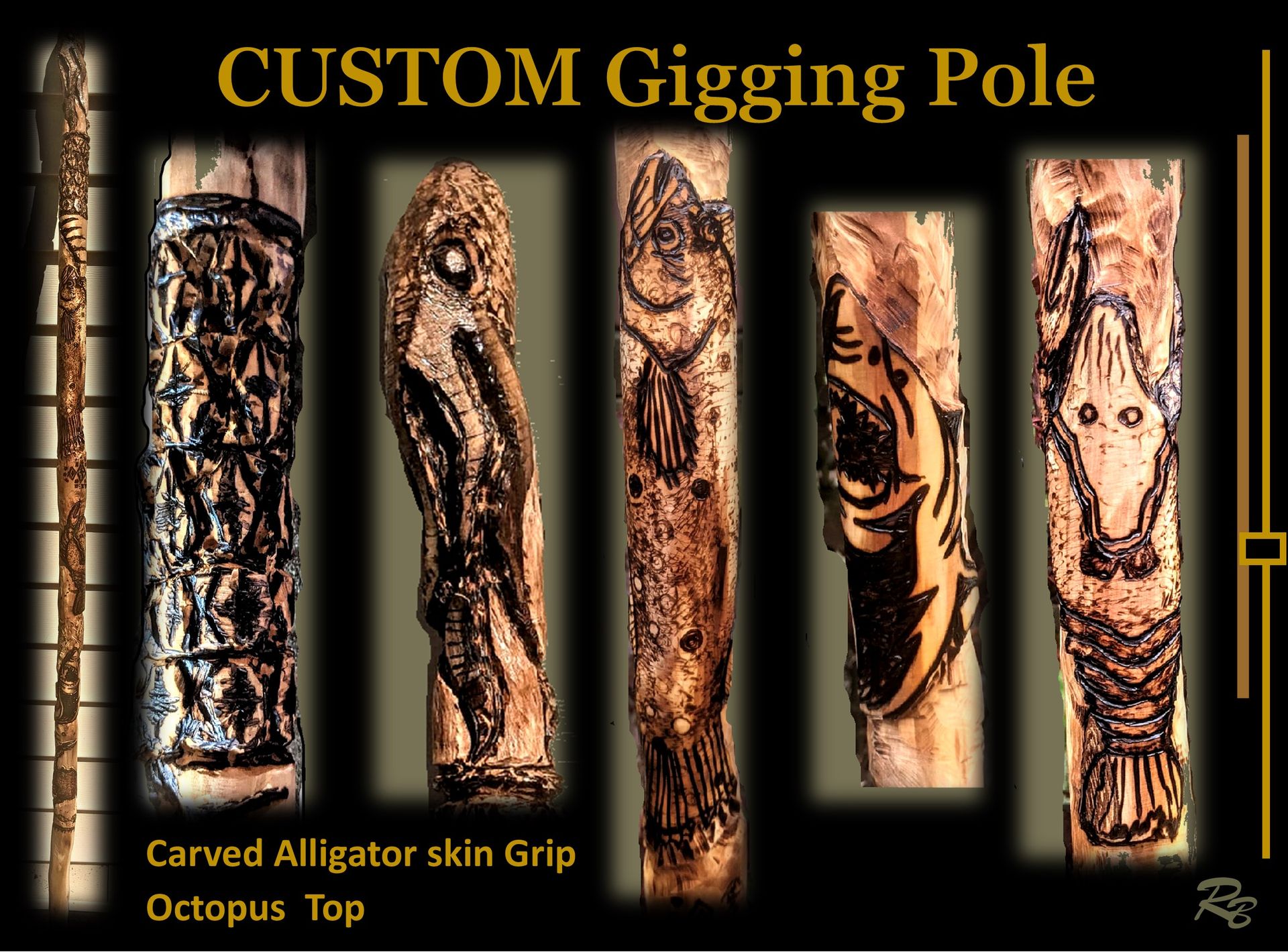 Flounder Gigging Pole, Gigging Pole, Custom, Gigging | Maker Marketplace