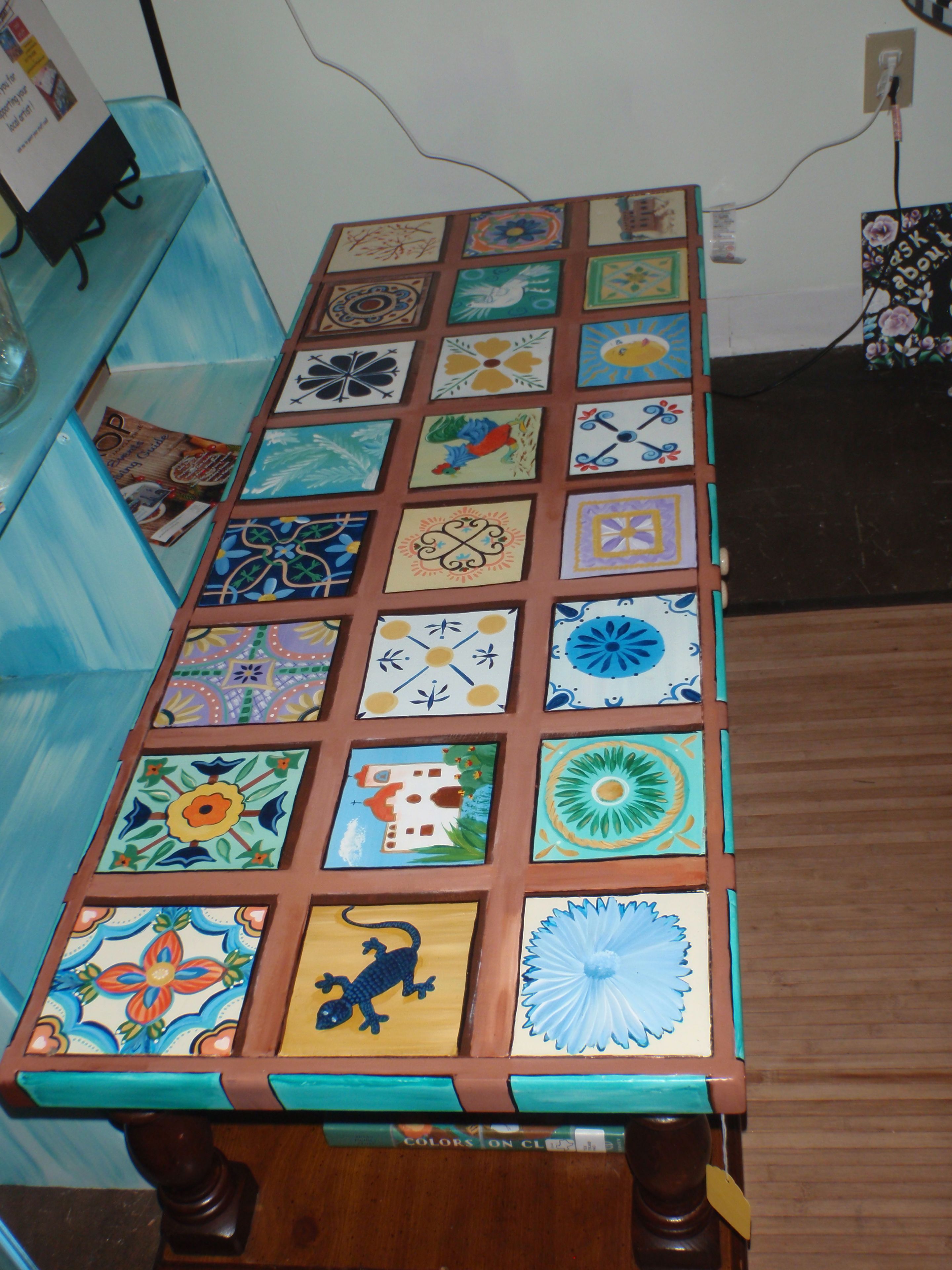 Hand Painted Mexican Tile Table Top | Maker Marketplace